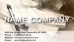 Pen Business Card Template