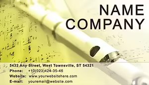 Music Column with Notes Business Card Template