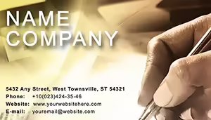 Manager with diplomat Business Card template