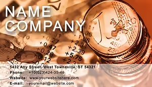 Money exchange euro Business Cards Template