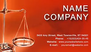 Laws and Court Case Business Card template