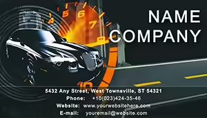 Custom Car Speedometer Business Card Template - Download