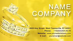 Wedding Rings Business Card Template
