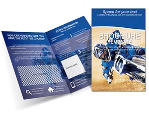 Dynamic Motorcycle Track Brochure Template - Half Fold