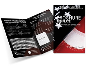 3d Map and Flag of USA Brochure templates