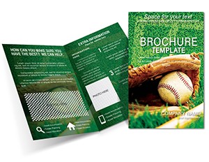Premium Baseball League Brochure Template for Download and Print