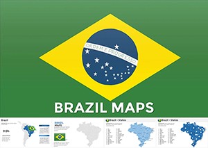 Map of Brazil Keynote template for presentation