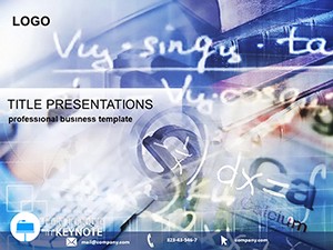 Background Math Problem Solver Keynote Template - Download Design