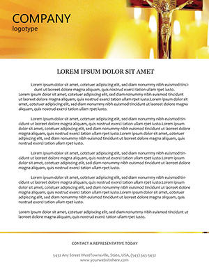 Christian Cross Letterhead Template
