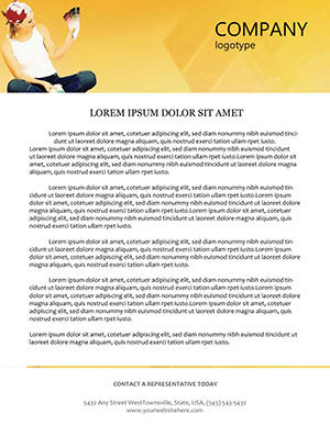 Printable Soccer player Letterhead Template