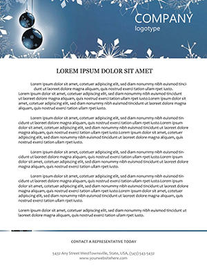 Christmas Snowflake Letterhead Template