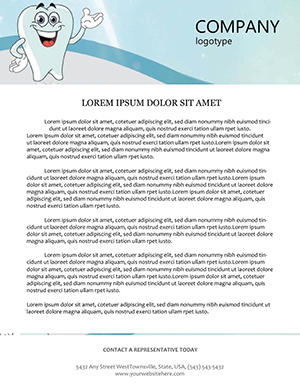 Dental Tools Tooth Letterhead Template