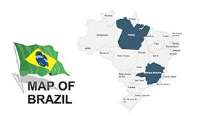 Brazil PowerPoint Maps Template for Presentation: Download PPT