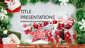 Santa Claus in Background of Moon PowerPoint templates