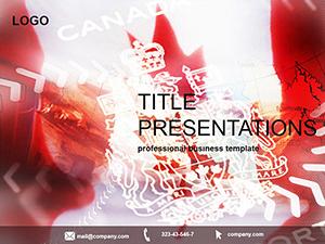 Flag of Canada and the coat PowerPoint templates
