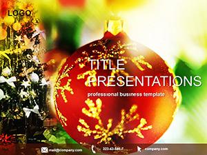 Holiday: Christmas Bell PowerPoint Template for presentation
