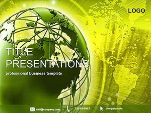 Virtual world mask PowerPoint template