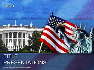 Flag of the USA PowerPoint template