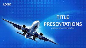 Airplane Flights PowerPoint template for presentation