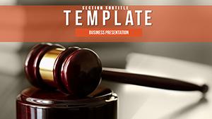 Laws and Court Case PowerPoint Template for Legal Presentation