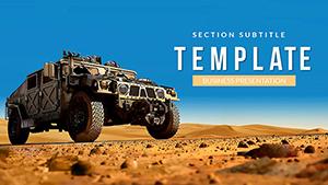 Dynamic Military Vehicle PowerPoint Template for Experts