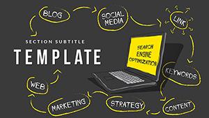 SEO Strategy PowerPoint template, Background Presentation