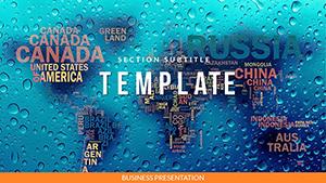 Flags of Countries on World Map PowerPoint Template