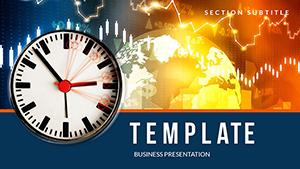 Working Hours, Clock PowerPoint template