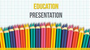 Colored Pencils PowerPoint Template | Creative Backgrounds and Themes