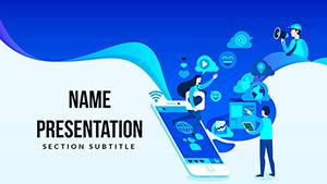 Sim Card Smartphone PowerPoint Template for Tech