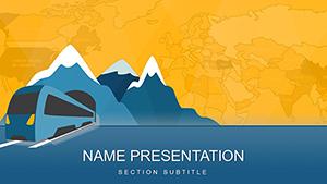 Freight road transportation PowerPoint template, PPTX Presentation