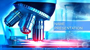 Microscope: Observation of Viruses, Bacteria, and Fungi PowerPoint template