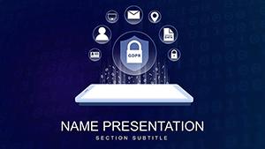 Fingerprint Security and Biometric Authentication PowerPoint template