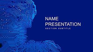CPU chip PowerPoint template