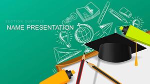 Education Learning Online PowerPoint template for presentation
