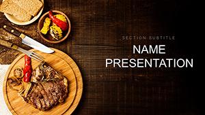 Delicious Meat Recipes PowerPoint Template for Culinary Experts