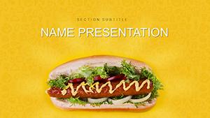 Hot Dog Sandwich Recipes PowerPoint template