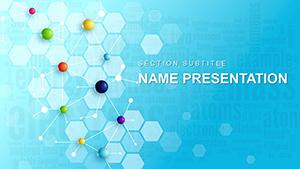 Background Molecular structure, Chemistry PowerPoint template