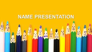 Colouring pencils PowerPoint template