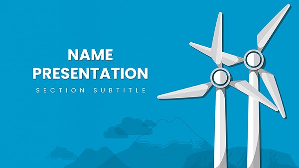 Wind Power and Renewable Energy PowerPoint Template for Pros