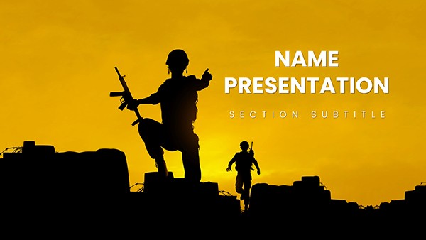 Military: War Tactics PowerPoint template for Presentation