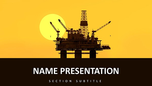 Oil Platform PowerPoint template