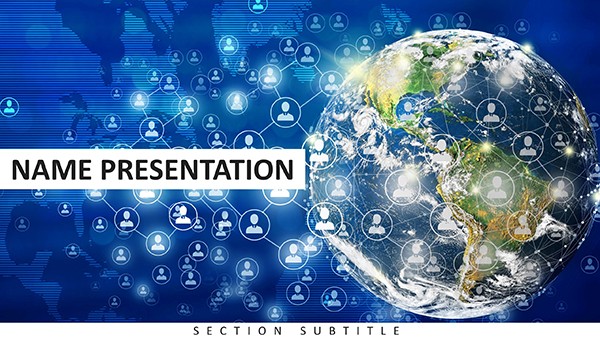 World global network PowerPoint template