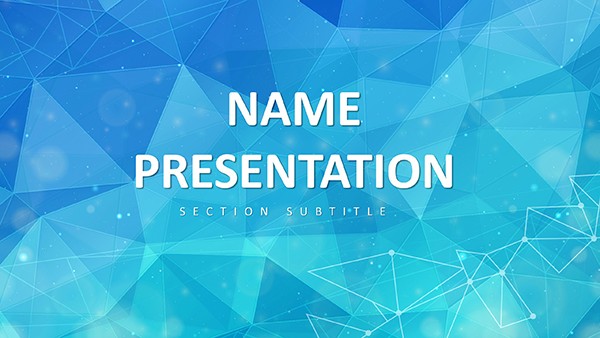 Abstract vector lines PowerPoint template for presentation