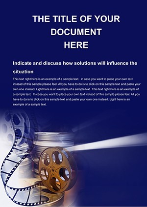Cinema Tape Film Word Document Template Design
