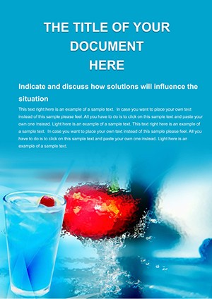 Download Cocktail Recipes Word Template Design Background
