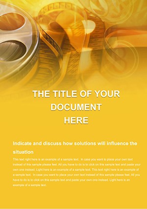 Cinema Tape Film Word Document Template Design