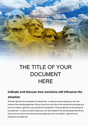 Statue of Liberty Word template