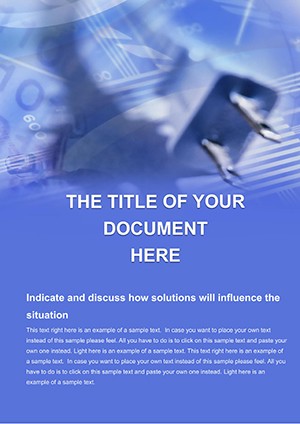 Connection internet Word document template design