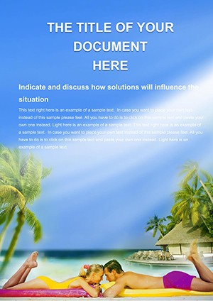 Beach and sea Word templates